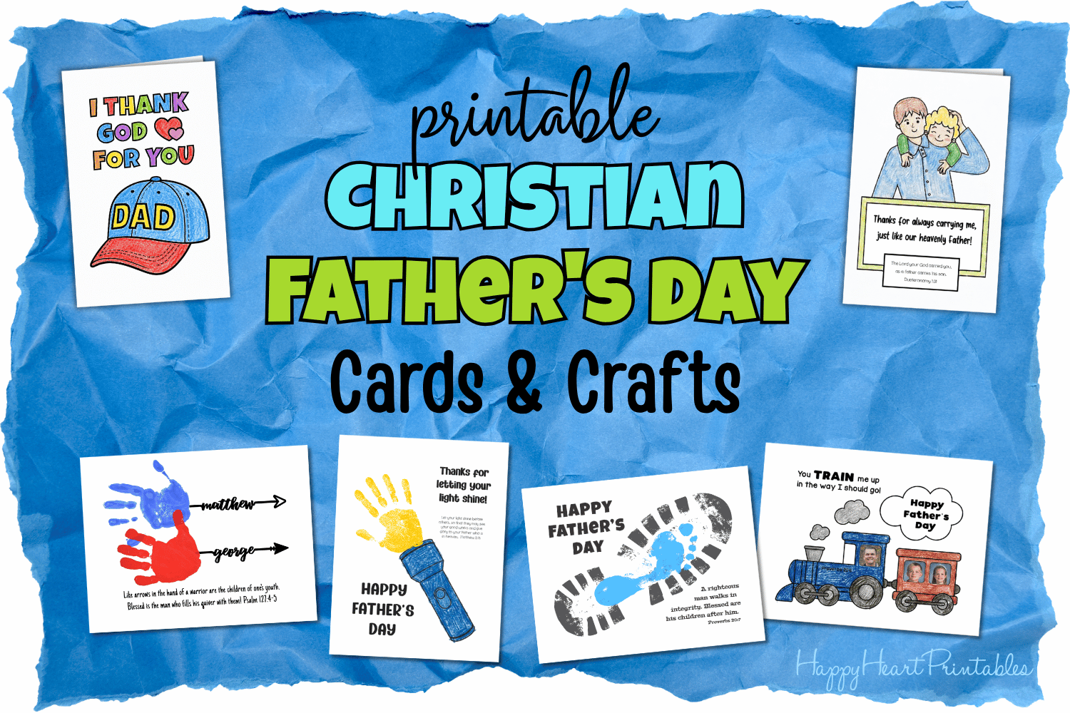 Printable Christian Father's Day Cards & Crafts – Happy Heart Printables